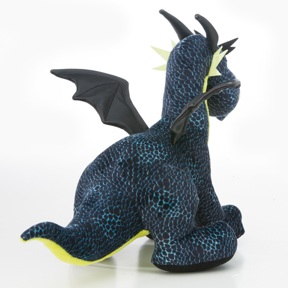 NICI. Dragón de hielo negro / azul de pie 50cm