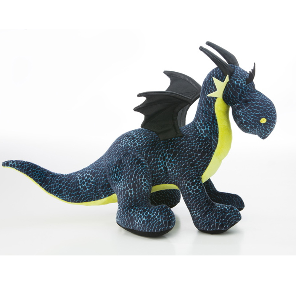 NICI. Dragón de hielo negro / azul de pie 50cm